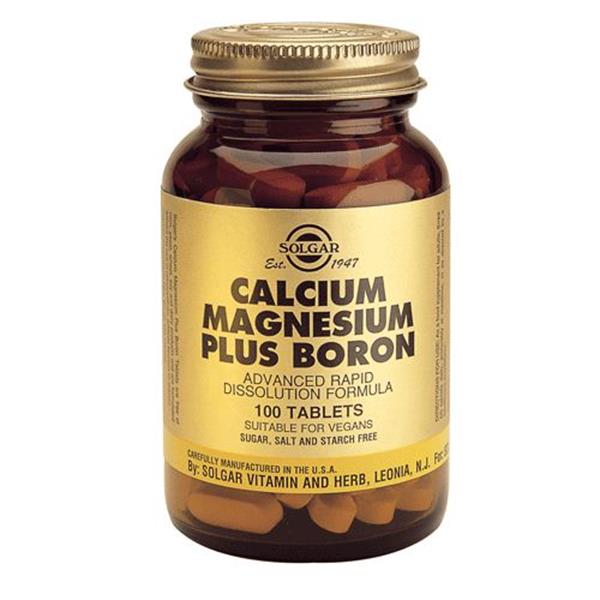 SOLGAR CALCIUM MAGNESIUM + BORON TABS 100S